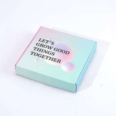 China Custom Logo Recyclable Color Corrugated Soy Ink Packaging Mailer Box Shipping Paper Boxes for sale