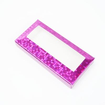 China Custom Logo Luxury Empty Paper Lash False Eyelash Packaging Boxes With Clear Window for sale