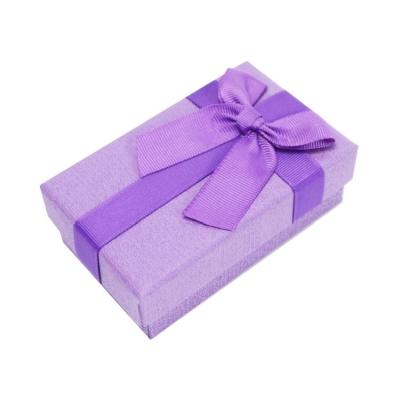China Custom Logo Color Box for Small Paper Jewelry Packaging Ribbon Bow Retail Stand Box for sale