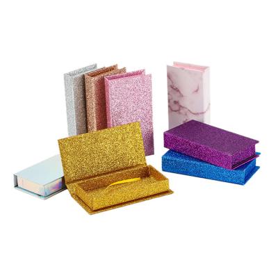 China Custom Order Accepted Glitter False Eyelash Packaging Lash Box in CMYK Pantone Colour for sale