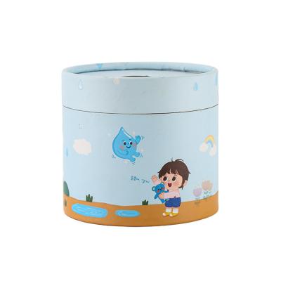China Custom Logo Food Grade Recycled Cylinder Packaging Box Kraft Paper Cardboard Tubes CMYK for sale