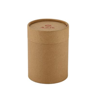 China Custom Logo Food Grade Recycled Cylinder Packaging Box Kraft Paper Cardboard Tubes CMYK for sale