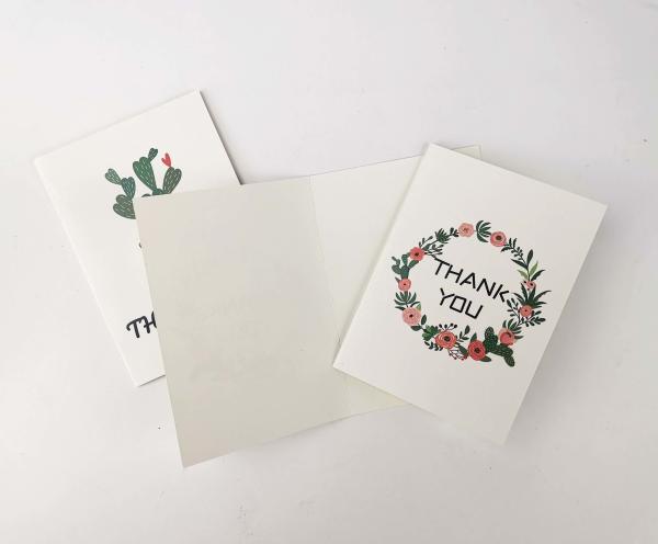 Wedding Decoration Custom Card Printing 36 Packs Floral Note Card Printing
