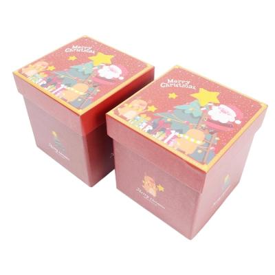 China Retail Stand Box Material Christmas Packaging Gift Box With Custom Paper Lid And Base for sale