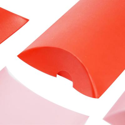 China Coated Paper Pillow Shaped Packaging Box With Custom Logo For And Recycled Material for sale