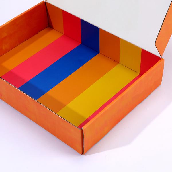 Quality Embossed Custom Logo Foldable Corrugated Clothes Apparel Gift Mailer Box for for sale