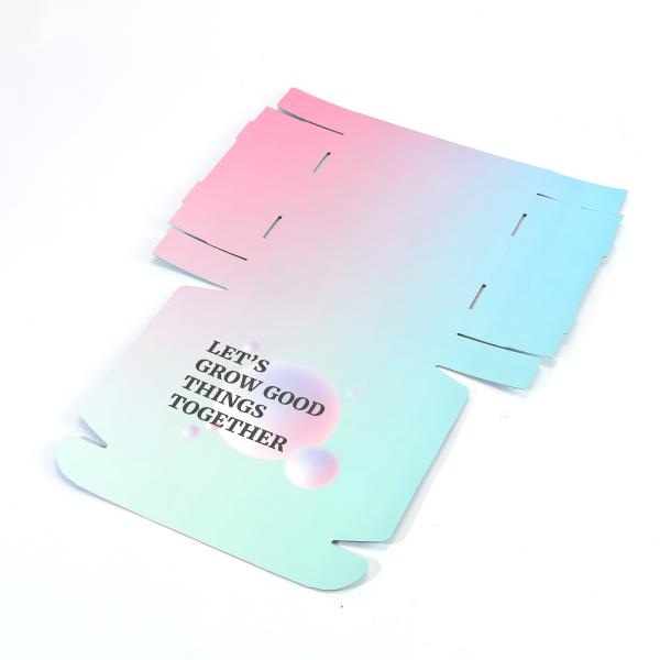 Quality CMYK Printing Corrugated Box for Recyclable Apparel Packaging in Pink Blue for sale