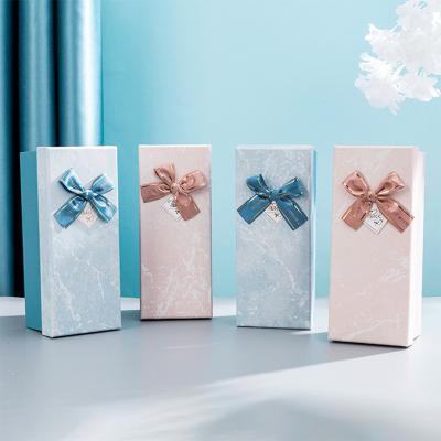 China Gift Craft Packaging With Ribbon Custom Printed Small Lid And Base Perfume Paper Box for sale