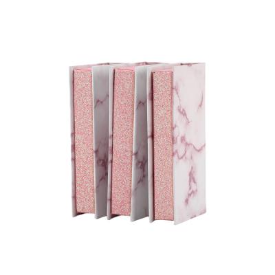China CMYK Custom Marble Printed Non-Toxic Empty False Eyelash Packaging Box for Eyelashes for sale