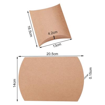 China Custom Logo Heavy Duty Kraft Pillow Shape Candy Paper Box for Candy Storage Solution for sale