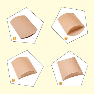 China Custom Logo Heavy Duty Kraft Pillow Shape Candy Paper Box for Candy Storage Solution for sale