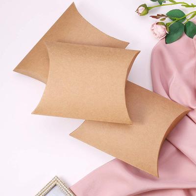 China Custom Logo Heavy Duty Kraft Pillow Shape Candy Paper Box for Candy Storage Solution for sale