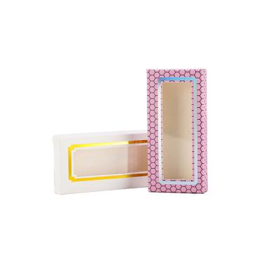 China Custom Logo Printing Beauty False Eyelash Paper Packaging Boxes With Clear Window for sale