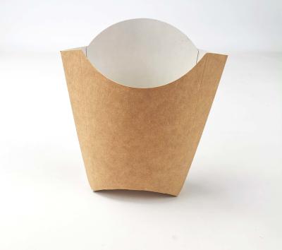 China Kraft French Fries Box Custom Printed Fast Food Restaurant To Go Box with UV Coating for sale
