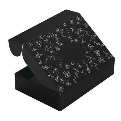 China Logotipo personalizado Caixa de correio corrugada preto fosco para tamanho personalizado Caixas de envio aceitas à venda