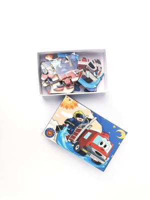 China Custom Printed Lid Base Paper Chipboard Matt Lamination Jigsaw Puzzles Packaging Box for sale