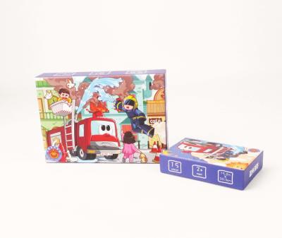 China Custom Printed Lid Base Paper Chipboard Matt Lamination Jigsaw Puzzles Packaging Box for sale