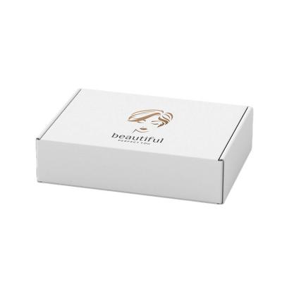 China CMYK Printed Corrugated Cardboard Mailer Box for Custom Gold Logo Eyelash Cosmetics for sale