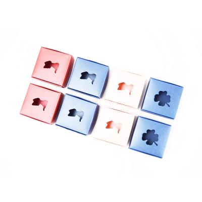 China Small Paper Full Color Printed Boxes Handmade Soap Packaging Box With Window Hole for sale