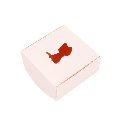 China Small Paper Full Color Printed Boxes Handmade Soap Packaging Box With Window Hole for sale