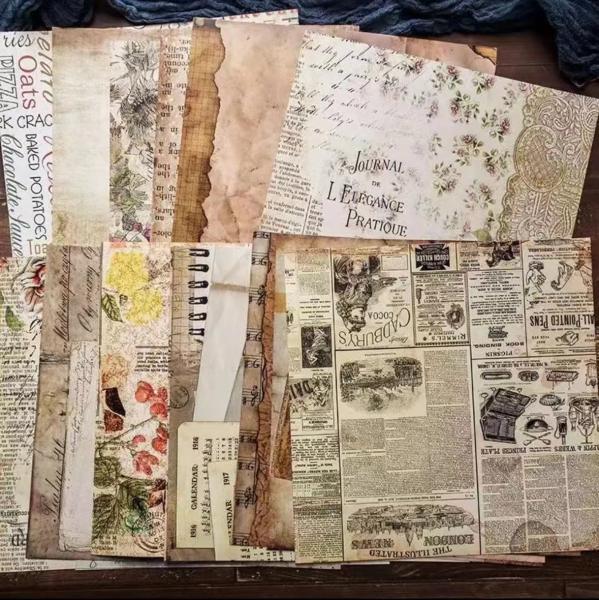 Quality Retro Fantasy Decorative Paper Printing Services DIY Trash Diary Collage for sale
