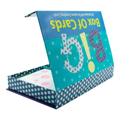 China Magnetic full color printed rigid gift box with embossed finish and non-drying paper for packaging children's books for sale
