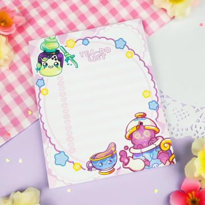 China Custom Personalized Stationery Self-adhesive Note Pad Printed Sticky Notes Stationery Cute Sticky Note Custom Sticky Notepad for sale
