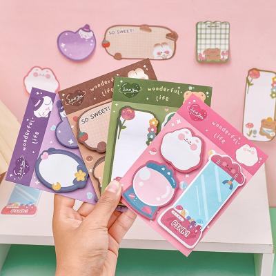 China Wholesale Kawaii Panda Animal Sticky Notes Cute Self-Adhesive Memo Pad Colorful Paper Notepad Magnetic Feature for Office Use for sale