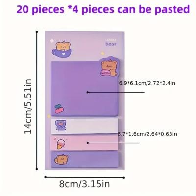 중국 2025 스타일 친환경 고유 스티키 노트 종이 스티키 메모 노트 카와이 메모 패드 스티키 노트 세트 인쇄 로고 판매용