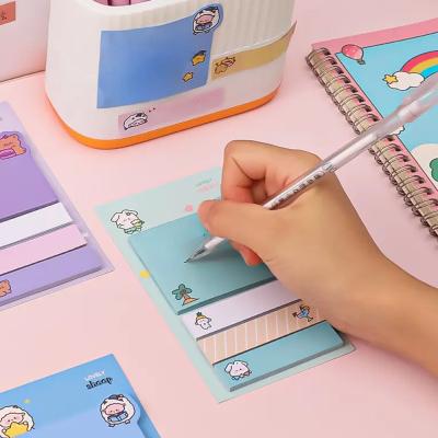 중국 2025 스타일 친환경 고유 스티키 노트 종이 스티키 메모 노트 카와이 메모 패드 스티키 노트 세트 인쇄 로고 판매용