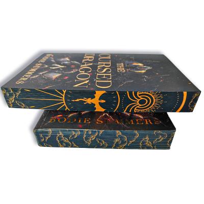 China Custom Stamping Foil Softcover Book Printing Sprayed Edges Paperback Full Color Perfect Bound Sprayed Edge Book Printing for sale