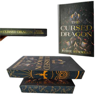 China Custom Stamping Foil Softcover Book Printing Sprayed Edges Paperback Full Color Perfect Bound Sprayed Edge Book Printing for sale