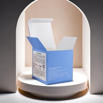 China Custom Product Packaging Printed Collapsible Skin Care Face Cream Paper Box for sale