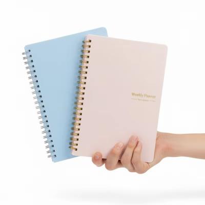 China A5 Weekly Planner Yo Spiral Binding Agenda Notebook with 52 Weeks for Staying Organized for sale