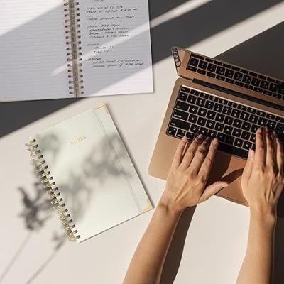 China Customizable A4 Bamboo Paper Notebook PVC Cover Printed Style Loose-Leaf Kraft Paper Notebook Pen Maths Supplier Notebook for sale