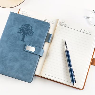 China A5 Custom LOGO PU Leather Hardcover Journal Notebook with Magnetic Closure with Pen Loop for sale