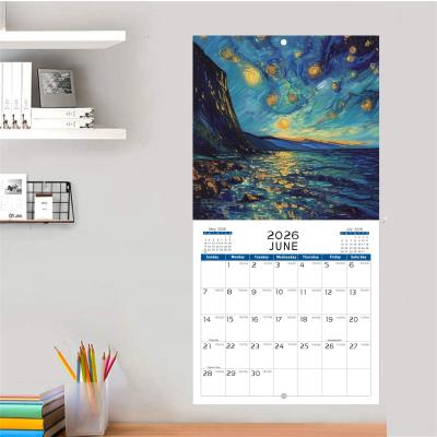 China Customized Calendar Monthly Calendar Cross Border English Version Countdown 2026 Wall Calendar Customized OEM for sale