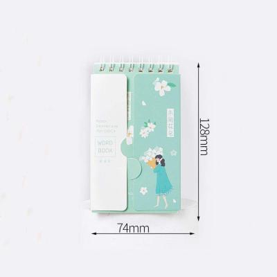 China Mini Self-Adhesive Magnetic Notebook Cover Paper Notepad for English Study Journal Diary Memory Book Recite Words Memo Pad for sale