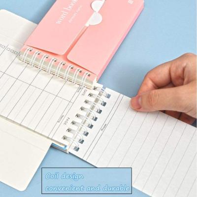 China Mini Self-Adhesive Magnetic Notebook Cover Paper Notepad for English Study Journal Diary Memory Book Recite Words Memo Pad for sale