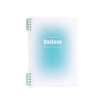 중국 그라데이션 가죽 A4 바인더 노트 60매 탈부착 학생용 책 20 & 26 홀 고채도 밝은 가로선 인쇄 판매용