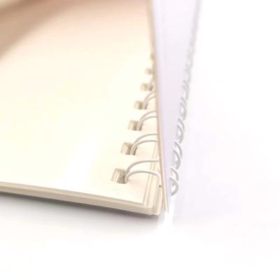 China Custom A5 Softcover Spiral Bound Reusable Sticker Book with 100 Double Sided Pages Silicone Release Paper for sale