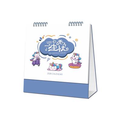 China 2026 Factory Price New Desk and Horse Promotion Use Printed Table Calendar New Paper & Paperboard Printing Product for sale