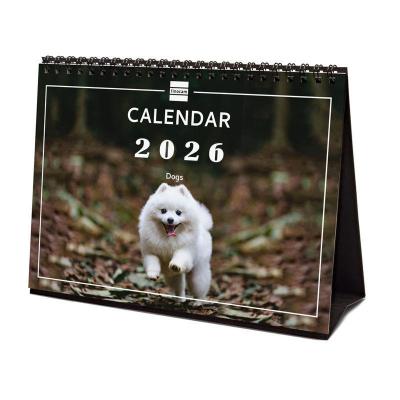 China Dog Theme Desk Table Calendar Monthly Daily Desktop Calendars Decoration for 2026 for sale