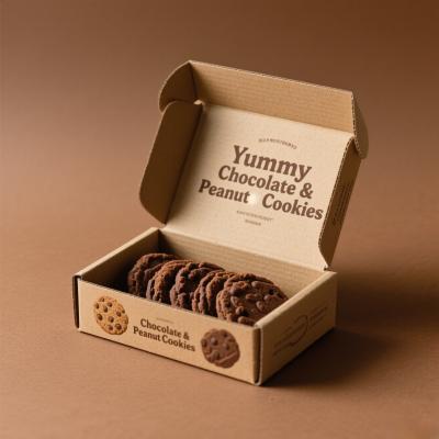 China Eco-Friendly Custom Food Paper Box Mailer Paper Boxes Folding Paper Treat Boxes for Cake Biscuit Cookie for sale