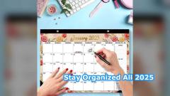 2025 Custom 18 Month Wall Calendar for Home and Office