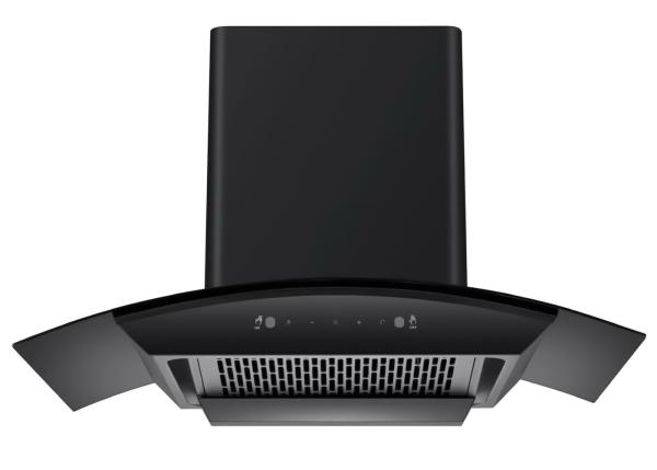 Quality Touch Control Glass Chimney Hood with Hand Sensor 3 Speed Settings Arc Glass Exhaust Hood for sale