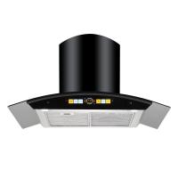 Quality Custom Arc Glass Chimney Hood Chimney Cooker Hood 90cm for sale