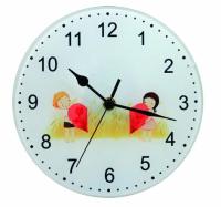 China Sublimation Round Glass Clock for sale