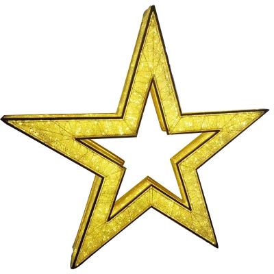 China Strong Outdoor Fairy Aluminum Star Pattern PVC Decoration Christmas Decoration Holiday Party Festive Christmas for sale