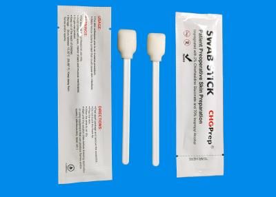China 2% Chlorhexidine Gluconate Foam Cleaning Swabs 70% Isopropyl Alcohol Pre Injection Swab Stick for sale